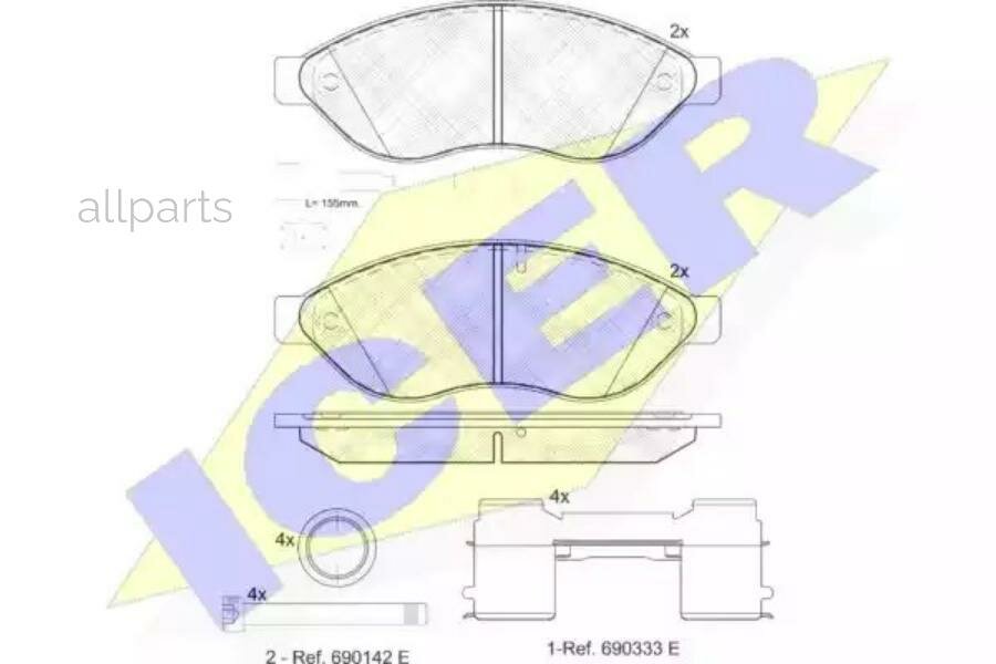 ICER 141803-203 Колодки дисковые перед.