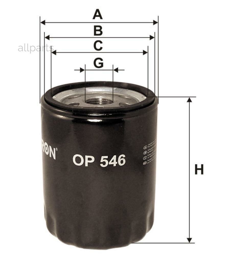 FILTRON OP546 Фильтр масляный