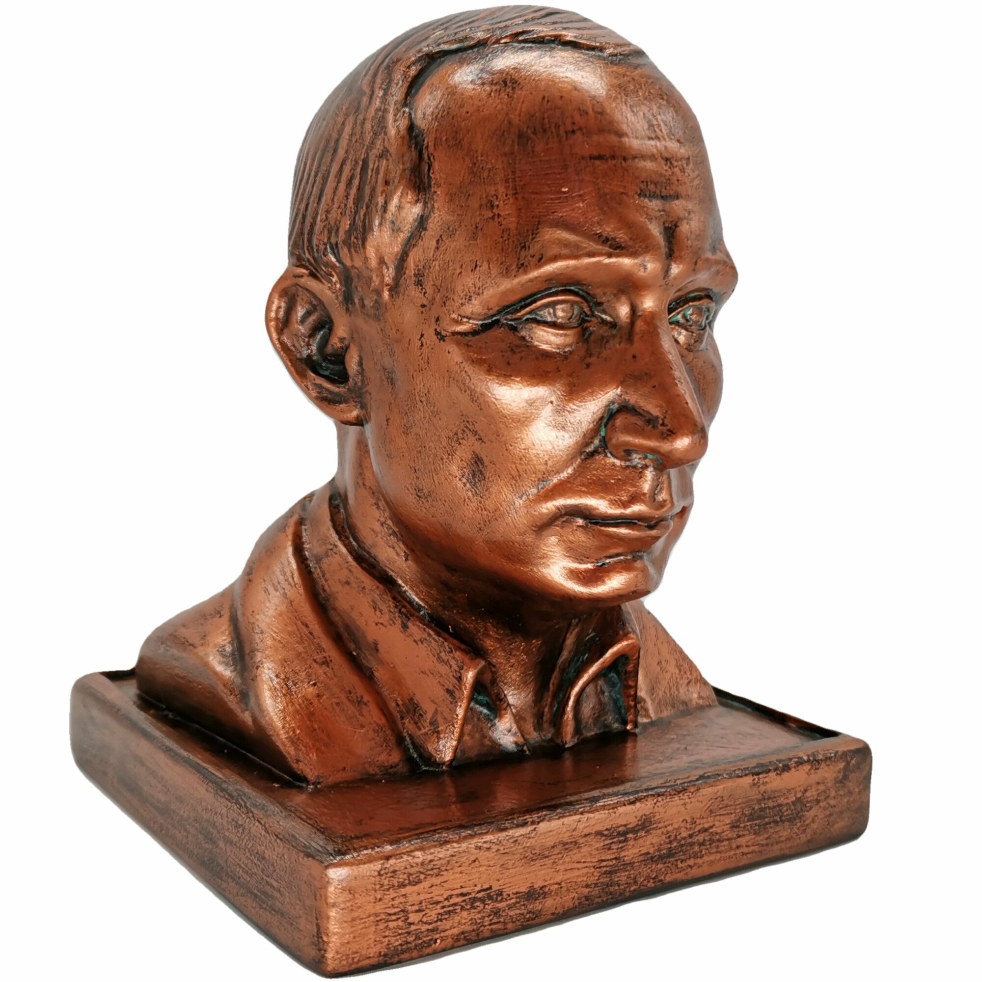 "Наш Президент" / Путин В. В. Бюст / Статуэтка для интерьера, цвет - медь