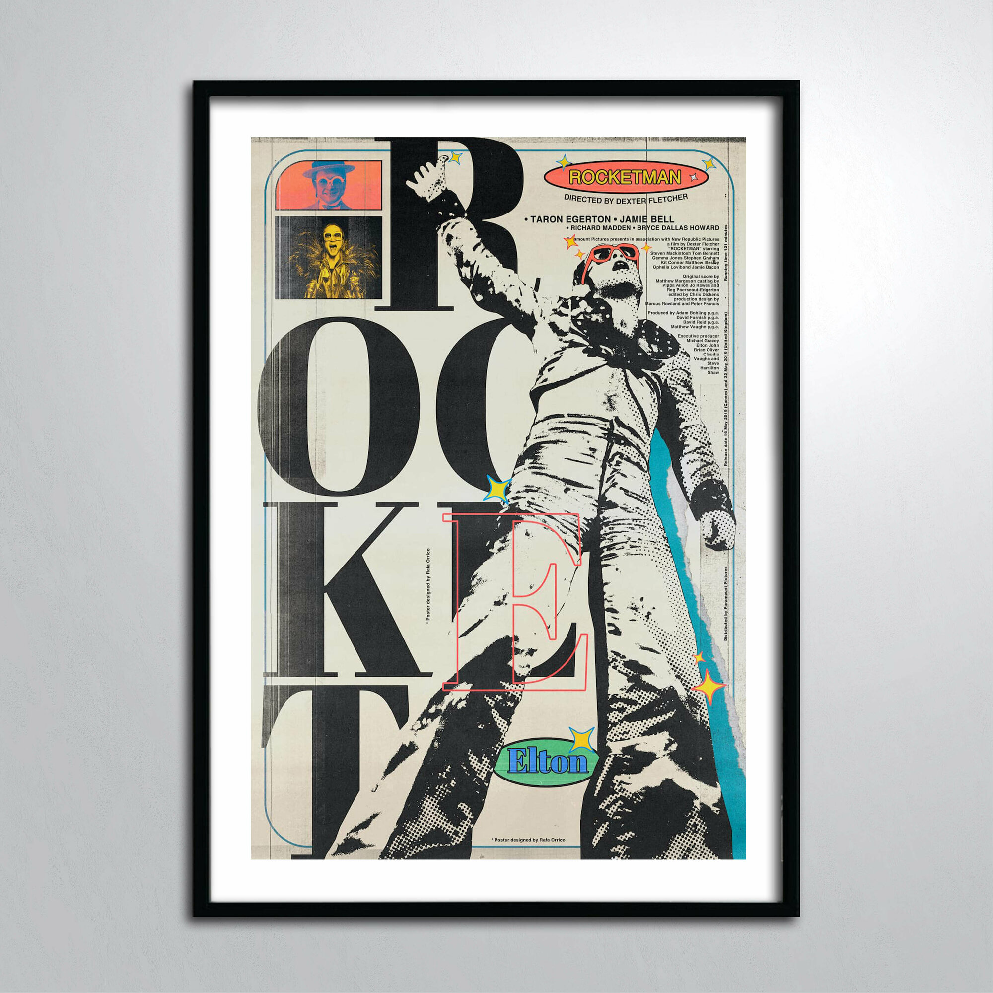 Постер без рамы/Рокетмен Элтон Джон Винтаж Плакат Rocketman