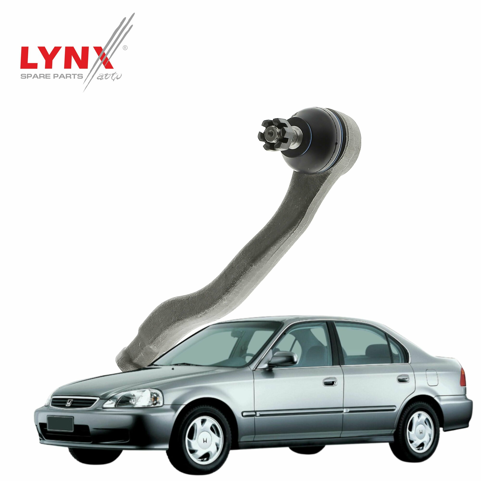 Наконечник рулевой Honda Civic (6) / Хонда Цивик 1998 1999 2000 2001 / левый, 1шт, LYNXauto