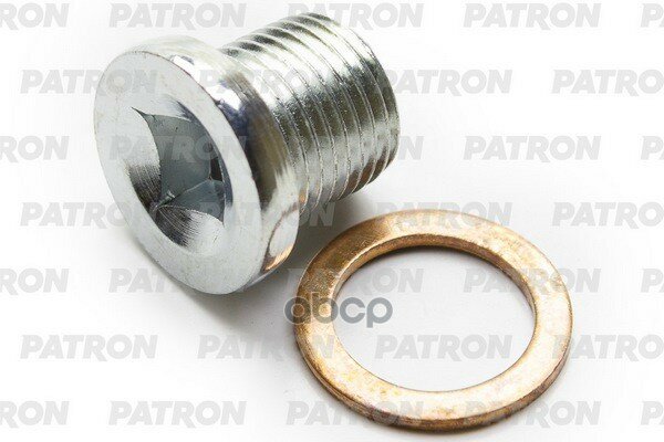 Пробка масляного поддона (M16X12X1,5 / под 4-гранник) RENAULT Logan 2005- PATRON арт. P16-0095