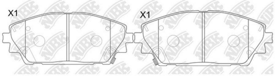 NIBK PN5821 PN5821-NIBK колодки дисковые передние!\ Mazda 3 1.5-2.0/2.2D 13>