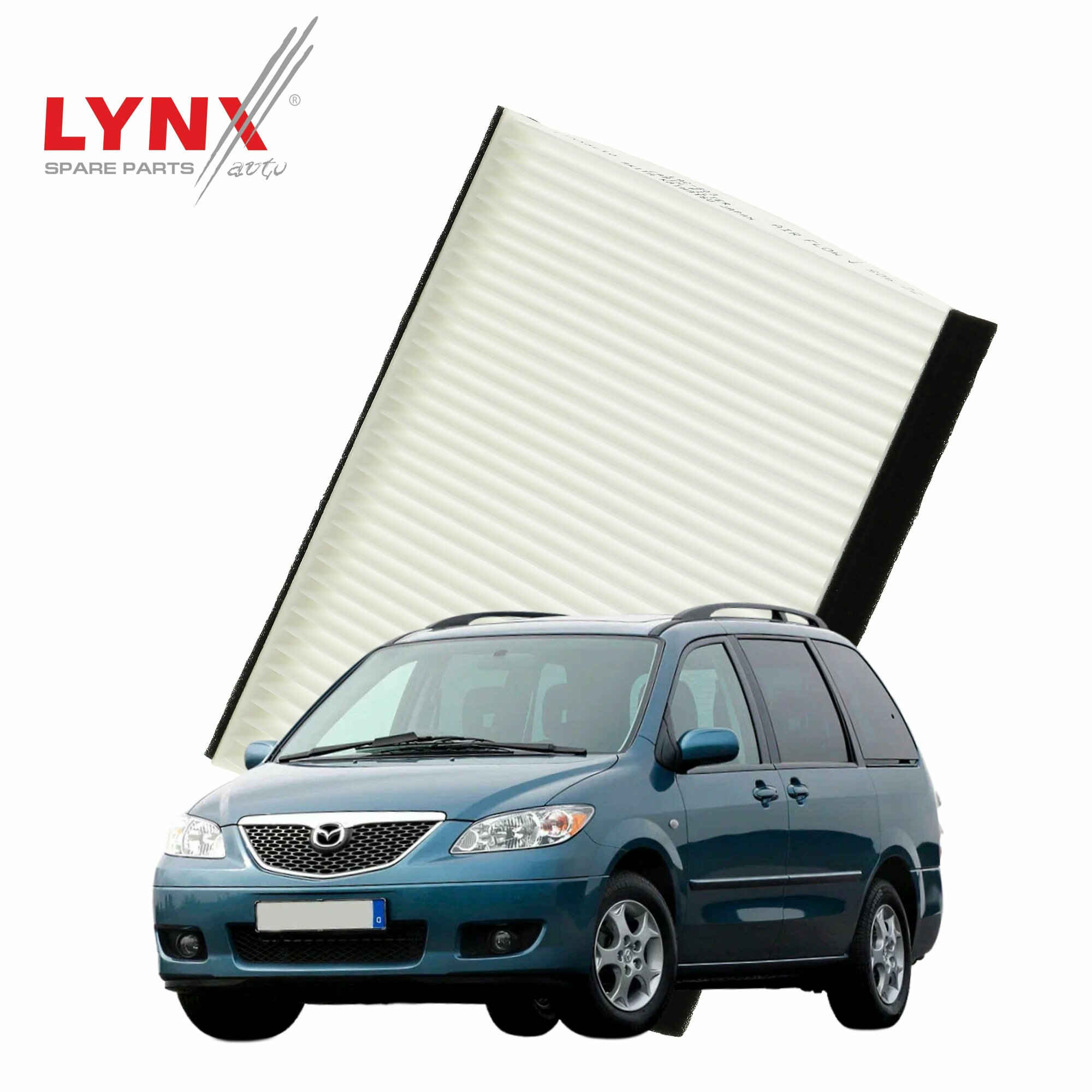 Фильтр салонный Mazda MPV (2) / Мазда МПВ 1999 2000 2001 2002 2003 2004 2005 2006 / 1шт LYNXauto