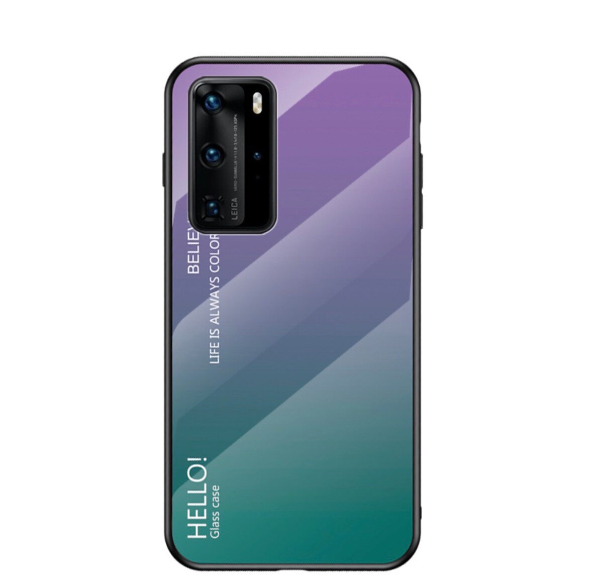 Чехол-бампер MyPads для Huawei Honor 9A (MOA-LX9N) / Honor Play 9A стеклянный с эффектом градиент зеленый
