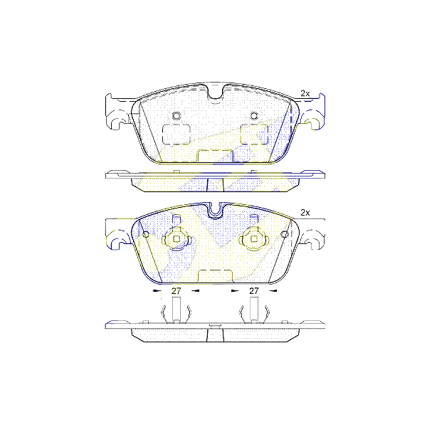 ICER 182104 (0064203720 / A0064203720) колодки торм. диск. Mercedes (Мерседес) gl -cllass (x166) (07 / 12-)