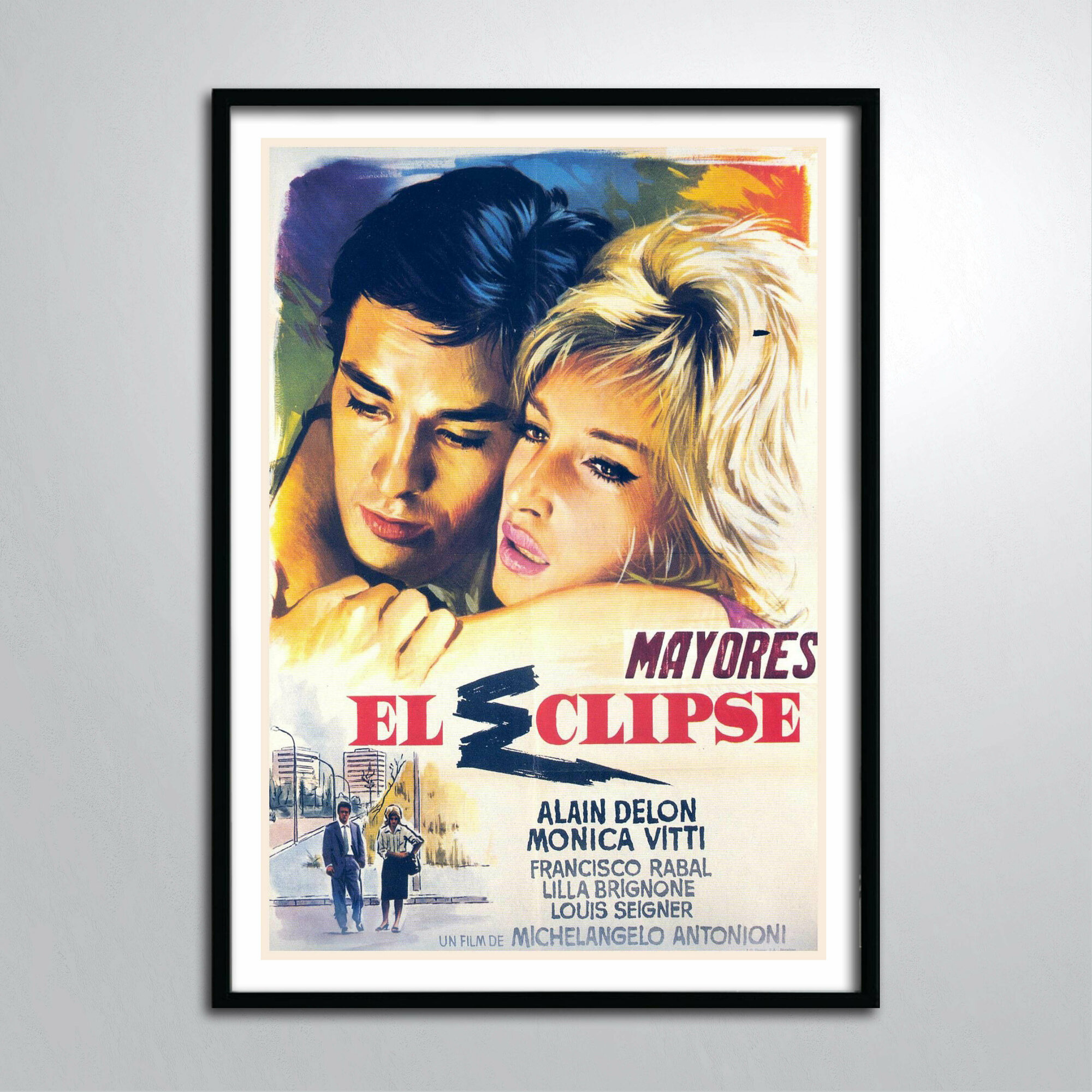 Постер без рамы/Винтажный плакат/Микеланджело Антониони Затмение (1962) Ален Делон Живопись
