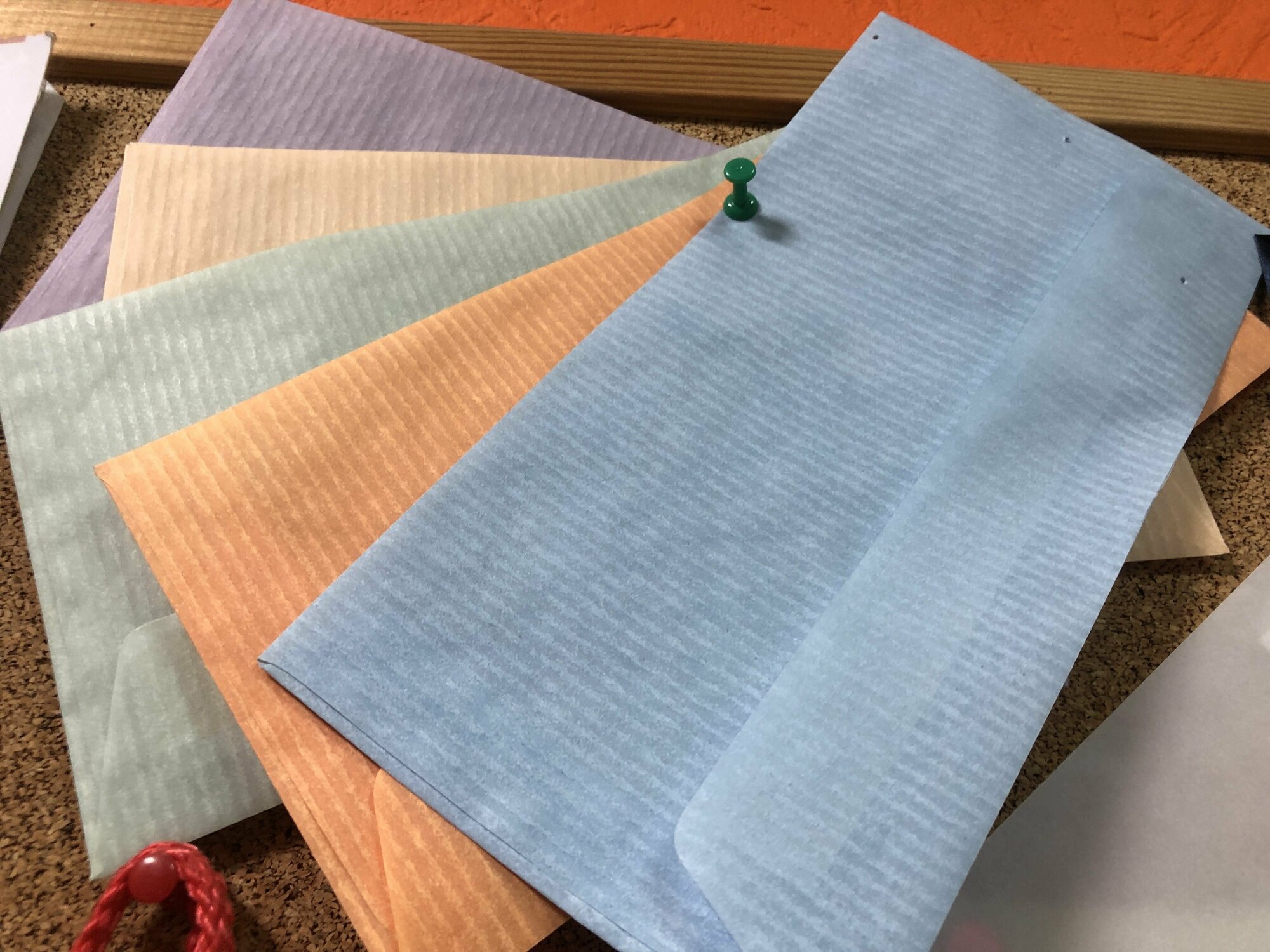 Конверт Virtual Vision Bluebell 110х220, полосатая голубая калька 100г/м2, силикон набор из 50 шт