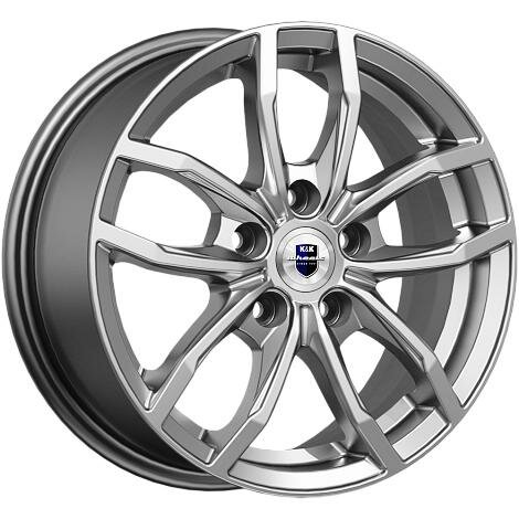 Диск автомобильный литой КиК Фрост 15x6.5 5x114.3 et43 dia66.1 Серый