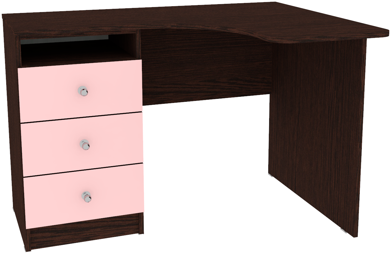 Стол письменный Кадет Венге - Розовый