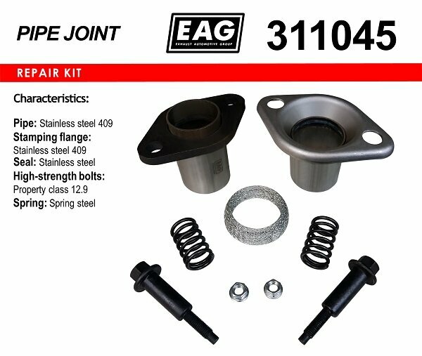 Демпферное соединение нерж. D45 в сборе EAG 311045