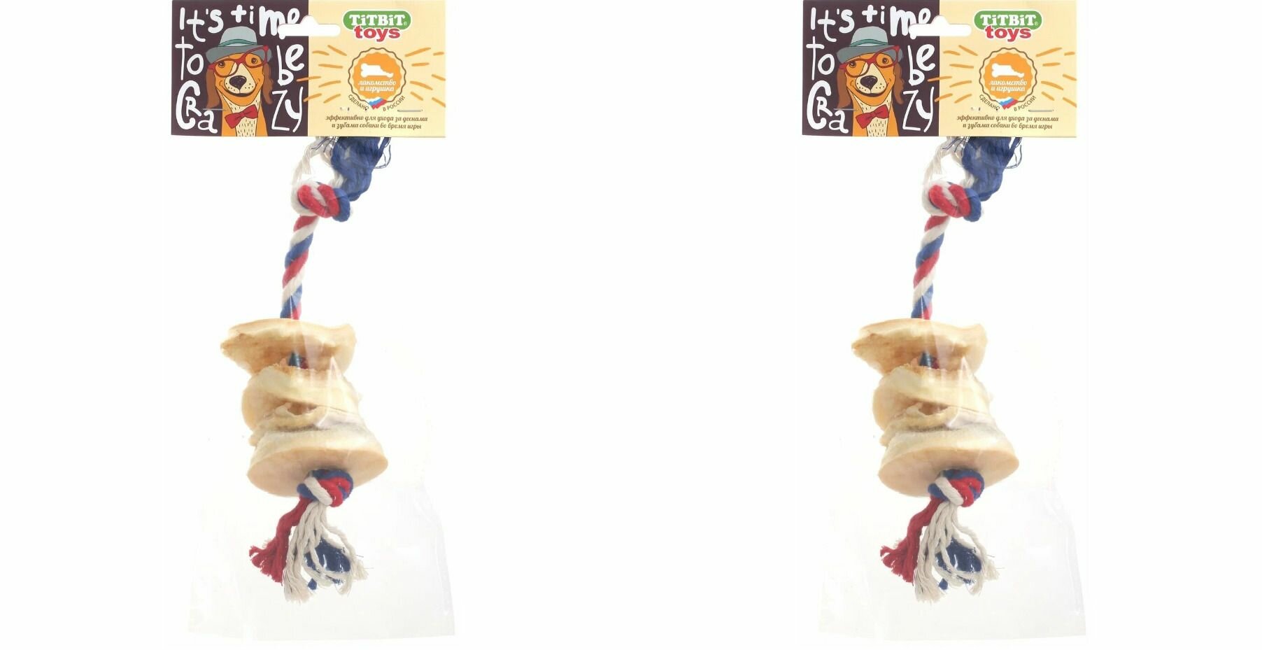 Titbit Лакомство для собак, Галеты из кожи и Канат, 2 шт