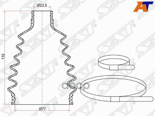 Пыльник шруса (наруж/ Спереди) Honda Accord 02-13 / CR-V 06-12 Sat арт. C-1156