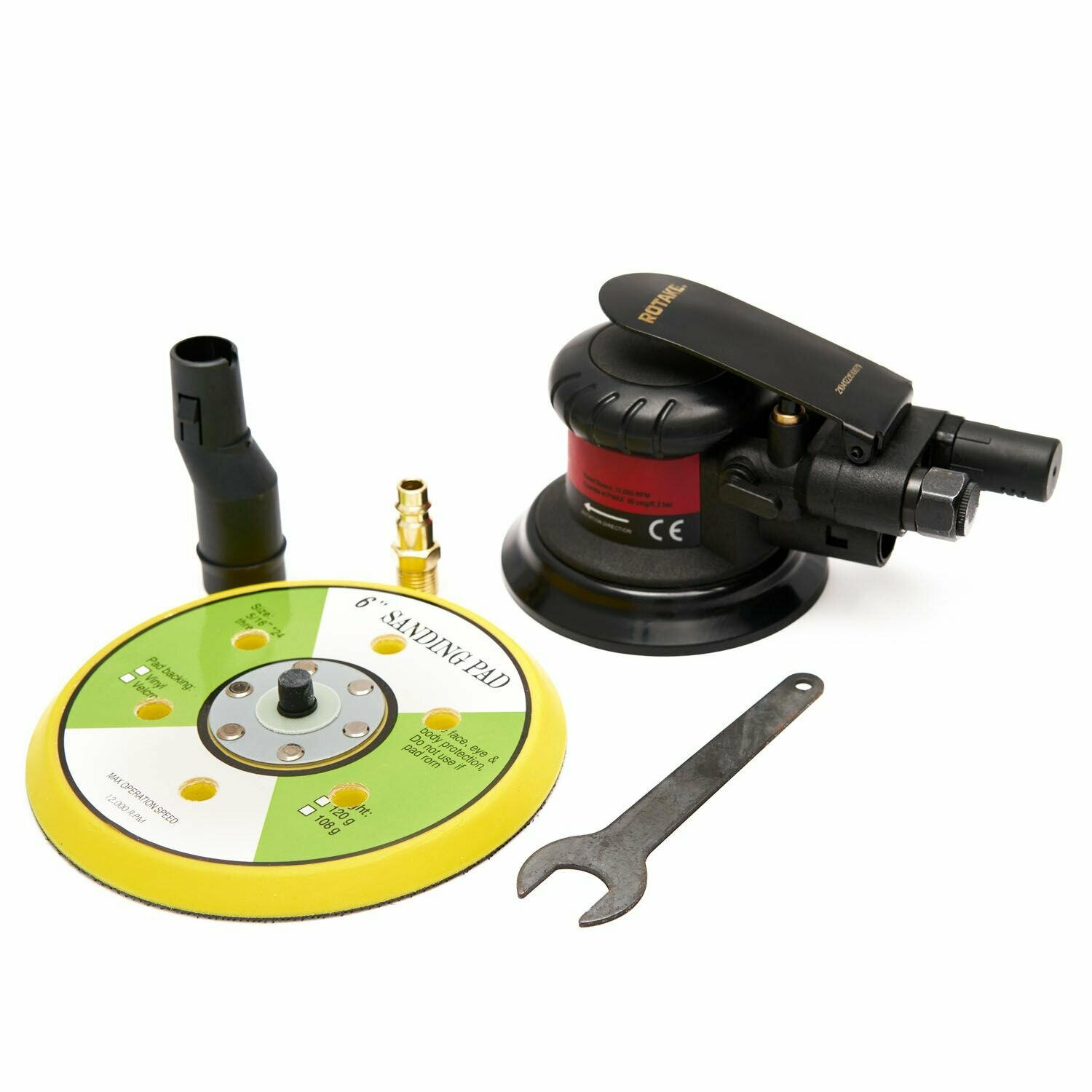 Шлифмашина полировальная пневматическая RT-2151-C, 150мм, 12000об/мин, эксцентрик, с отсосом