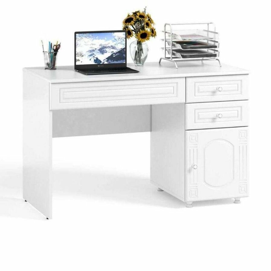 Стол письменный Катрин-К АФ-15 Афина Белое дерево Размеры: Высота 775мм Глубина 580мм Ширина 1200мм