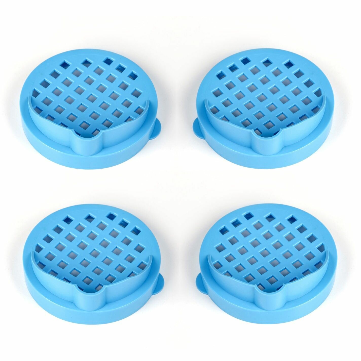 Крышки цветные с сеткой для слива на банки 4 шт