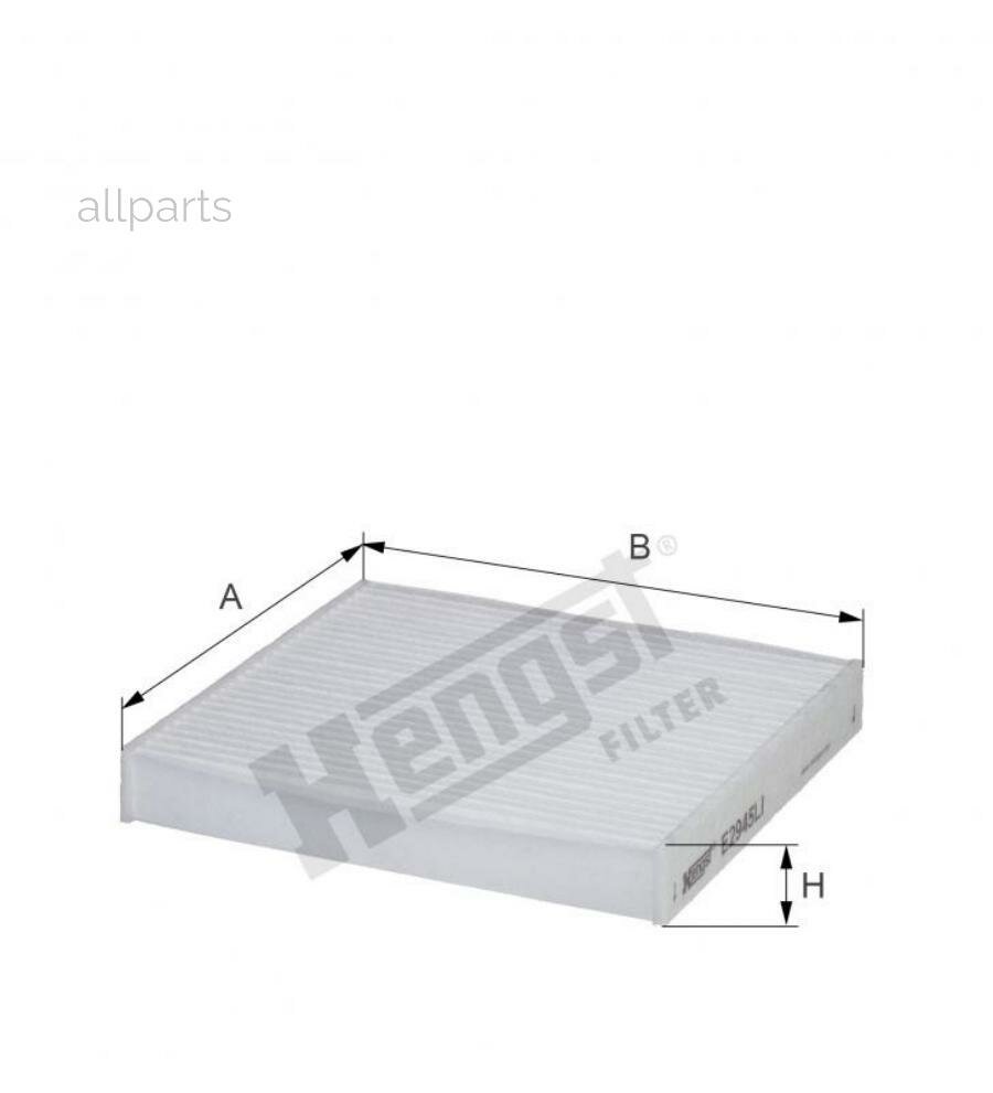 HENGST FILTER E2945LI Hengst Фильтр салонный (CU 1919, AC108E) E2945LI