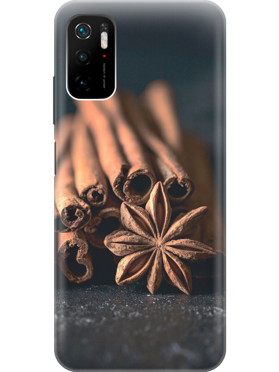 Силиконовый чехол на Xiaomi Redmi Note 10T, Poco M3 Pro, Сяоми Поко М3 Про, Сяоми Редми Ноут 10Т с принтом "Корица"