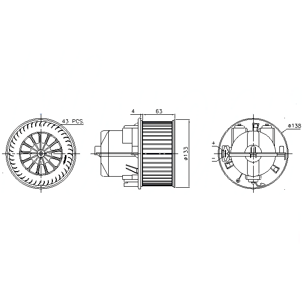 NISSENS 87223 (30767008, 31267505, 31291516) вентилятор салона