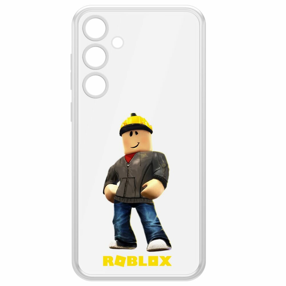 Чехол-накладка Krutoff Clear Case Roblox-Строитель для Samsung Galaxy A55 5G (A556)