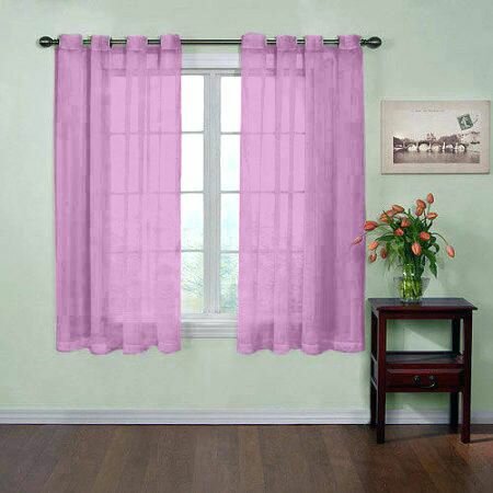 Короткий тюль на люверсах цвет сиреневый Цена за -2 шт. КОР-ЛЮВ-1 шир. ( 135 см выс. 180см)