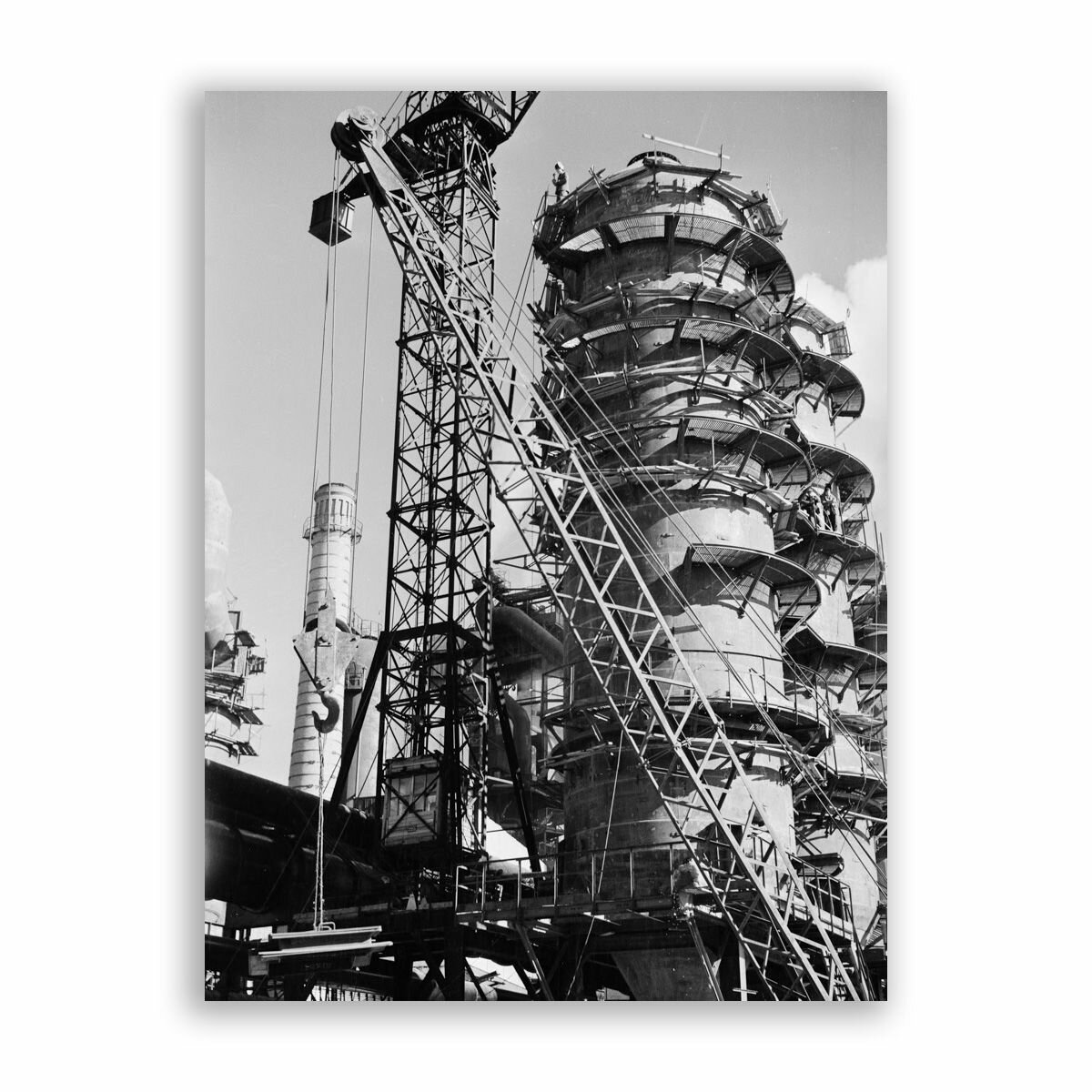 Советский постер, плакат на бумаге / Советское строительство / Размер 40 x 53 см