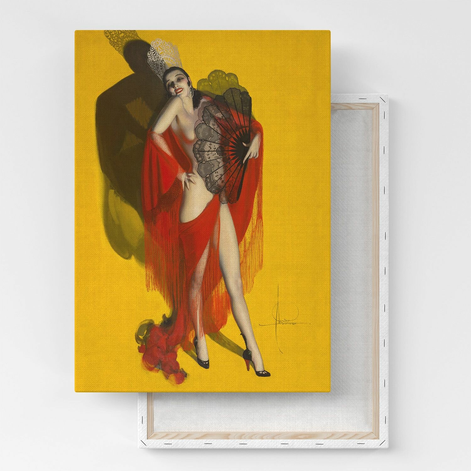 Картина на холсте, репродукция / Пин-ап / Рольф Армстронг - Carmen / Размер 30 x 40 см