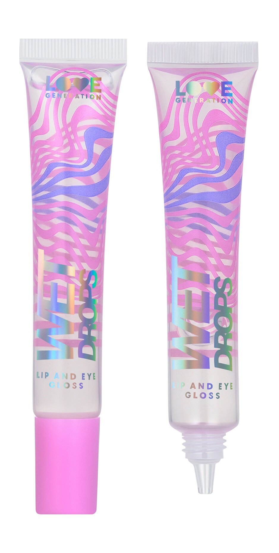 LOVE GENERATION Блеск для глаз и губ Wet Drops, 12 мл, 01 Прозрачный