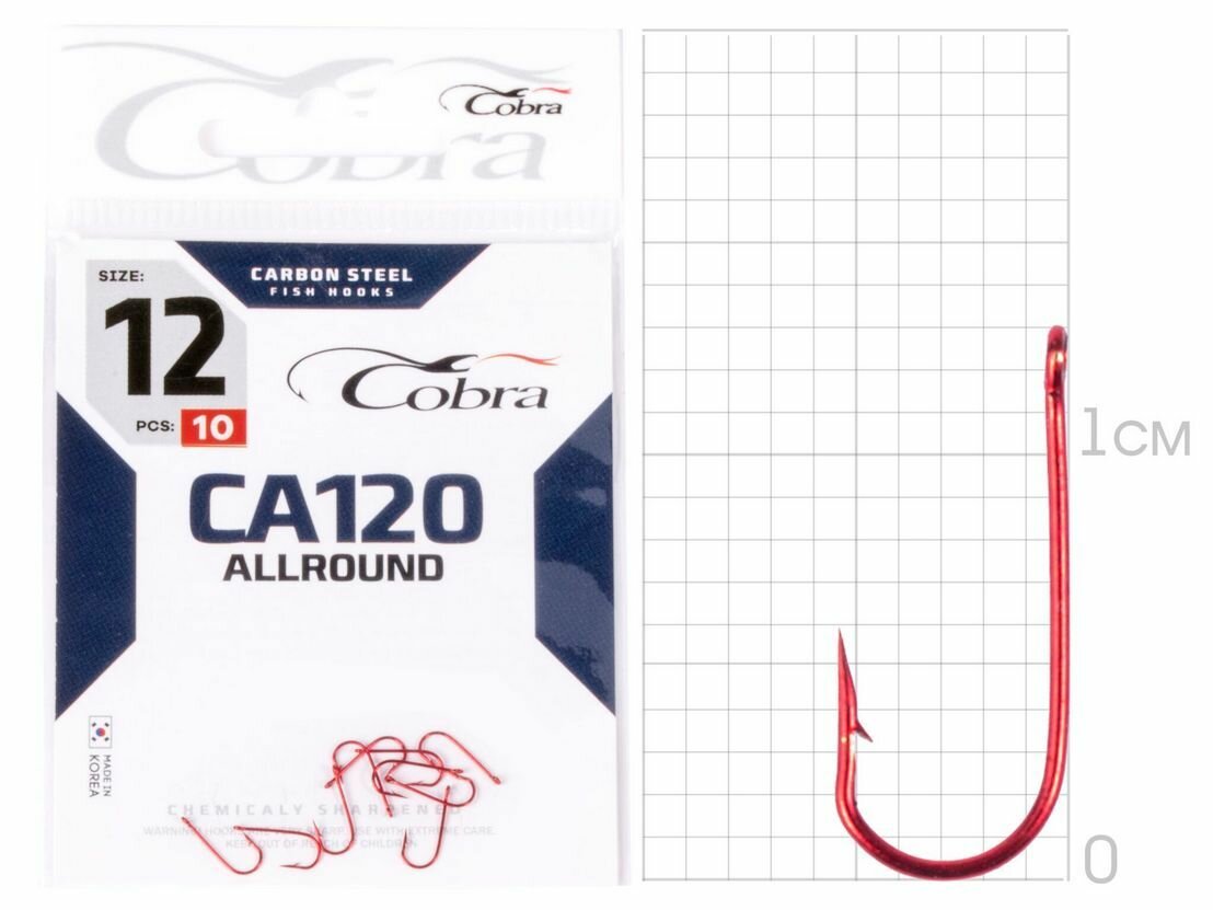 Крючки Cobra ALLROUND сер. CA120 разм. 012 20шт.