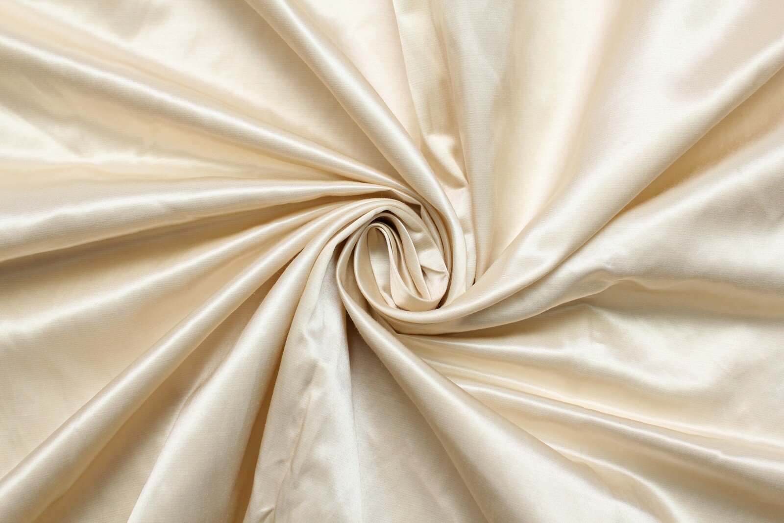 Ткань Атлас на хлопке армированный кремового цвета, 210 г/пм, ш134см, 0,5 м