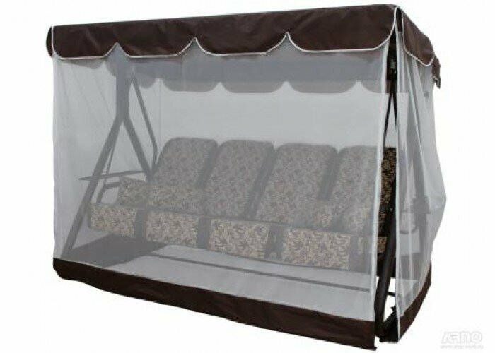 Тент и москитная сетка GardenLuxe для садовых качелей Дефа Люси Шоколад