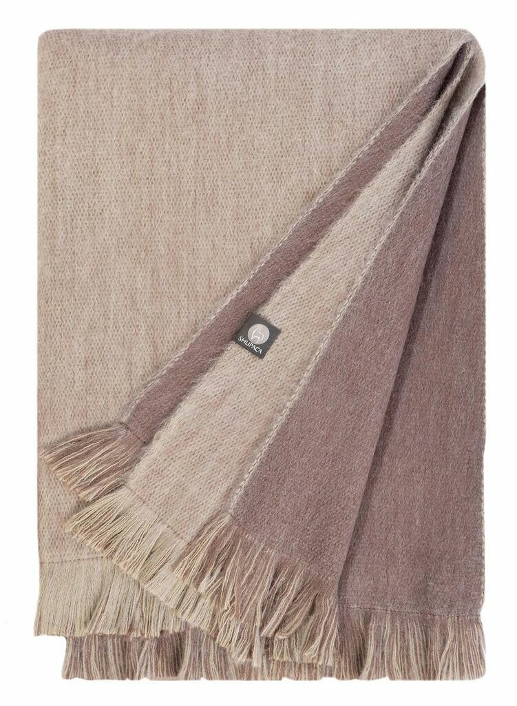 Alpaca Double Sided Chestnut Плед