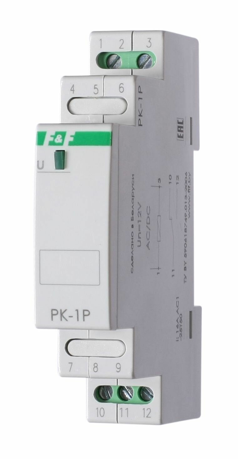 Реле промежуточное F&F PK-1P/Un12V