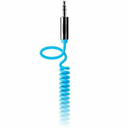 Кабель AUX MIXIT Coiled, с хромированными джеками, длина 1,8 м