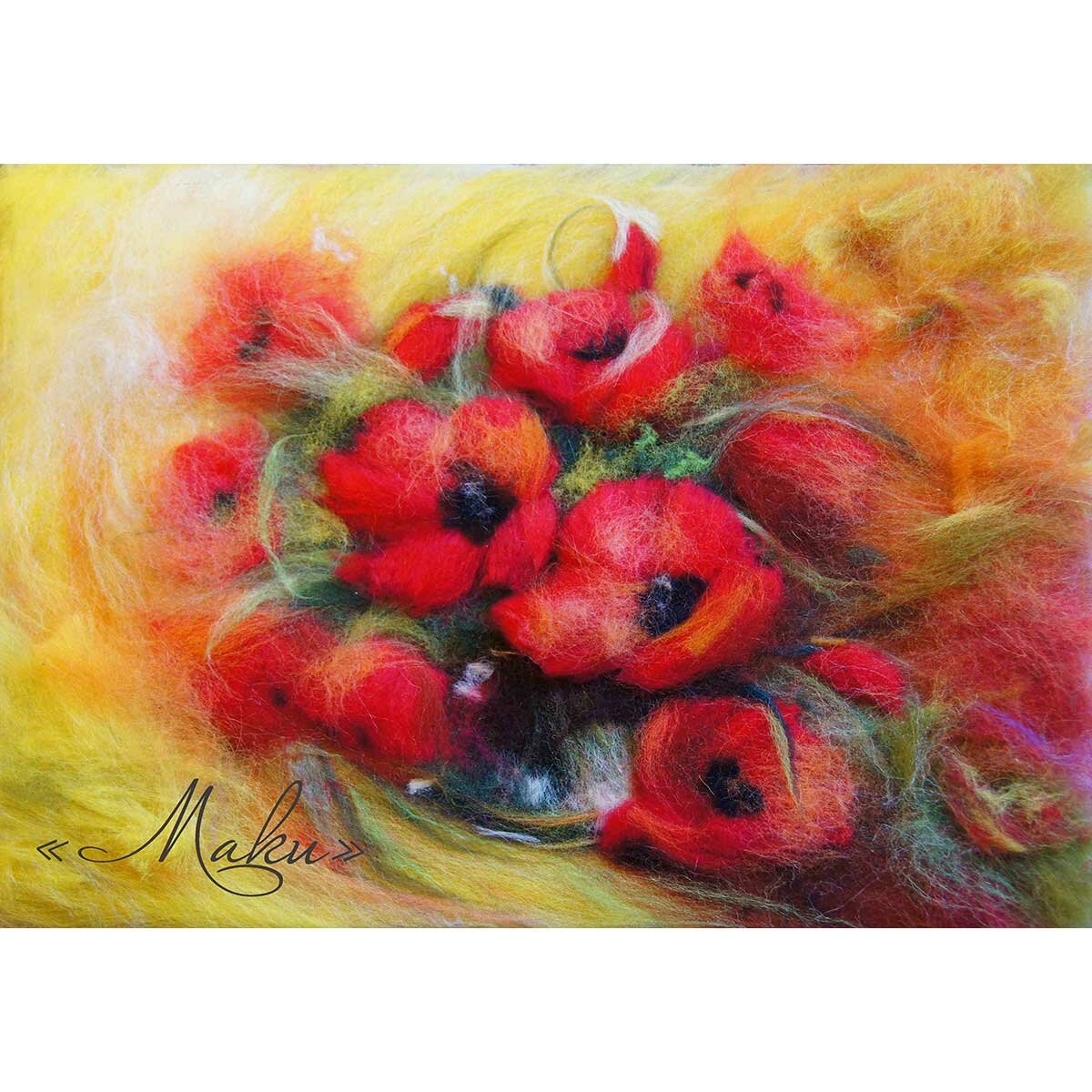 Набор для творчества, картина шерстью Маки, 21x29,7 см (А4), Айрис