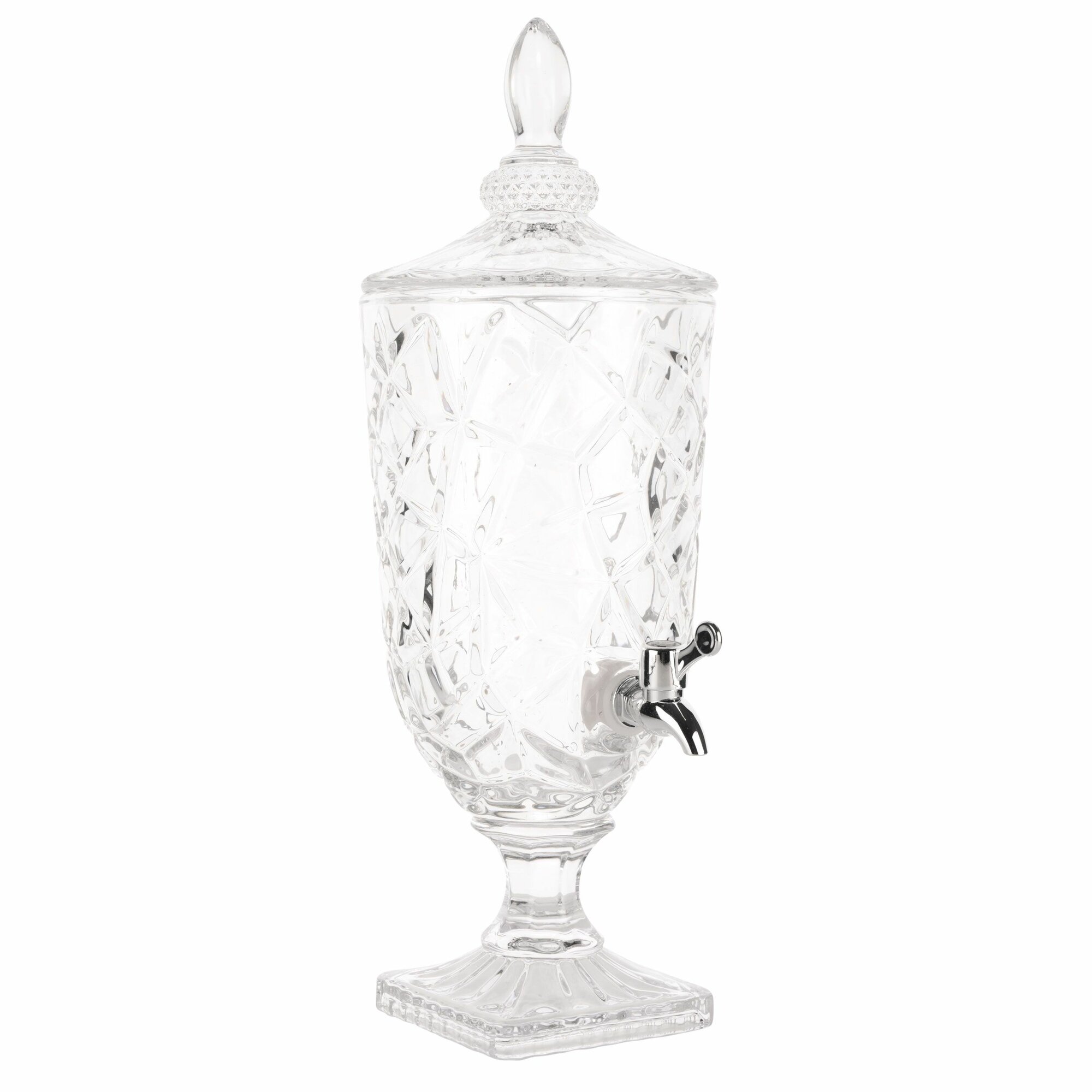 Диспенсер для напитков, 3 л, стекло Р/пластик, Crackle, Kuchenland