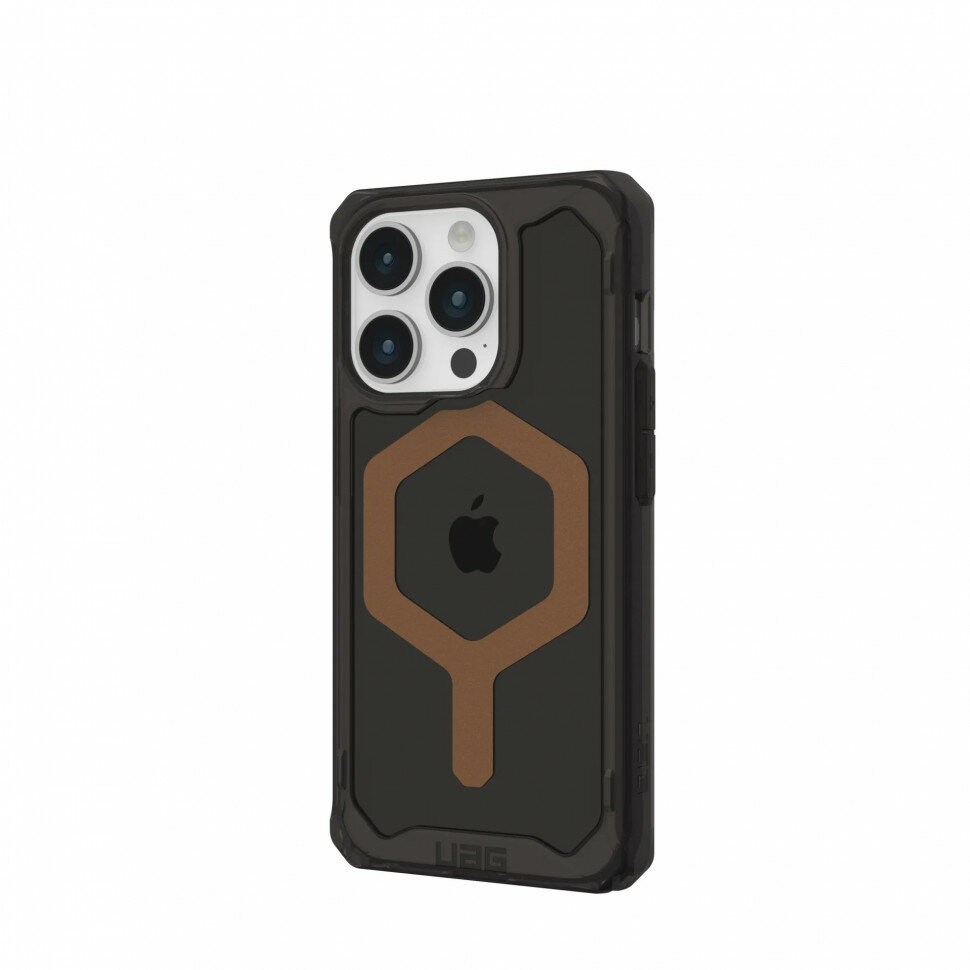 Чехол UAG Plyo с MagSafe для iPhone 15 Pro черный/бронза (Black/Bronze)