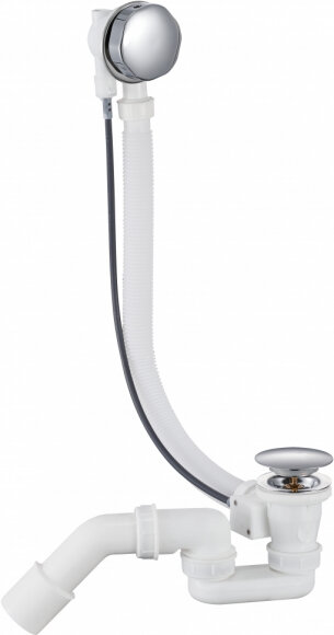 Полуавтоматический сливы-перелив для ванны Grocenberg, белый