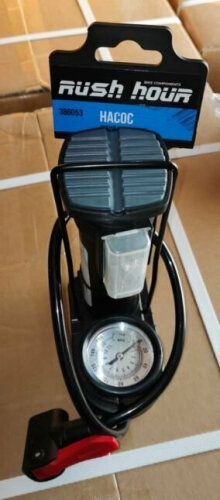 Насос Rush Hour ножной один баллон с манометром 45x180 мм BM М