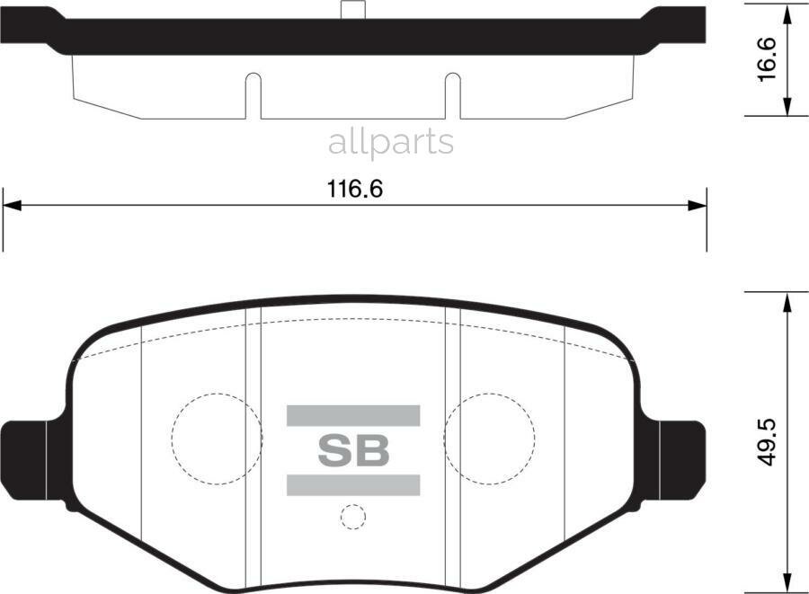 SANGSIN BRAKE SP1621 Колодки тормозные задние SANGSIN BRAKE SP1621