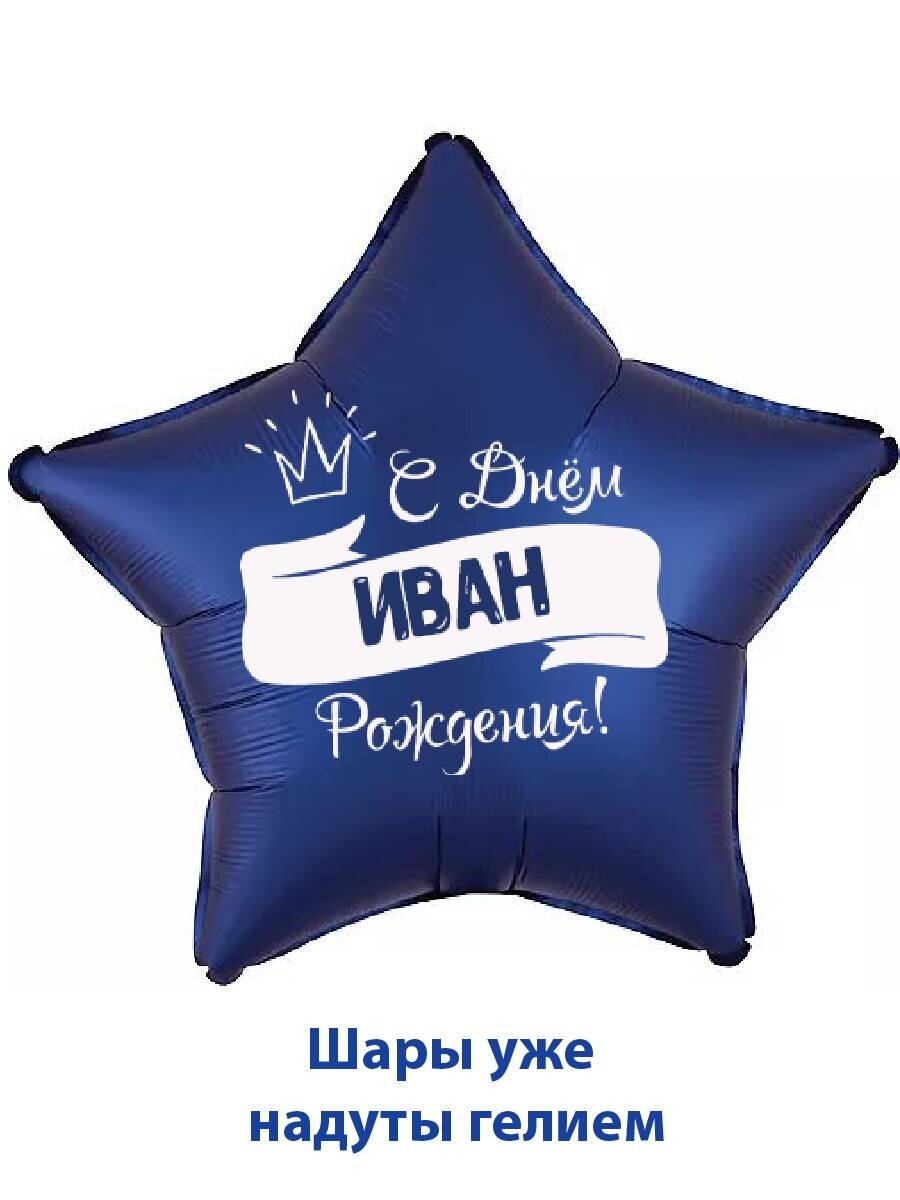 Воздушный шар с днём рождения, именной воздушный шар с именем Иван