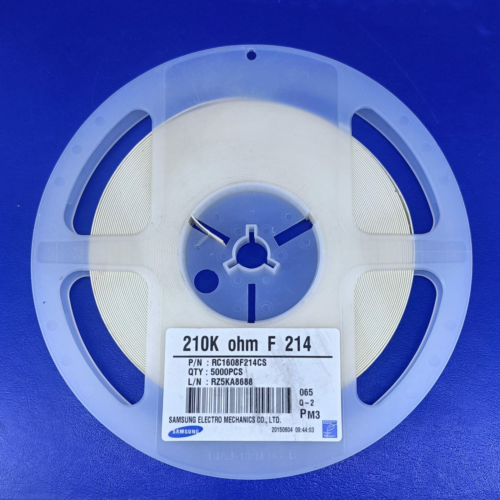 50 штук SMD резистор 0603 / 1608 (F) 210K RC1608F214CS (арт.65370)
