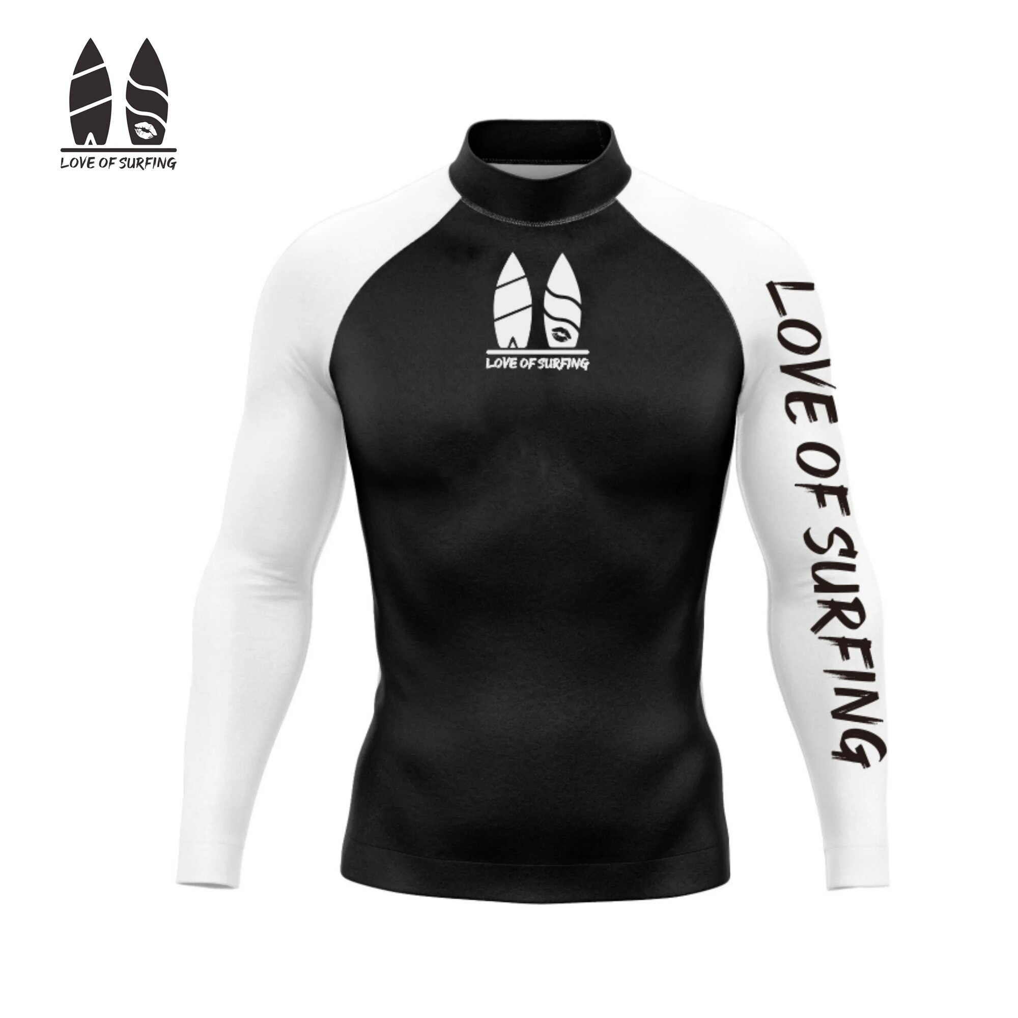 Мужская одежда для серфинга Rashguard, рубашки с длинным рукавом и УФ-защитой, быстросохнущие Теплые Топы, Мужская одежда для плавания, купальный костюм Черный, М, 9