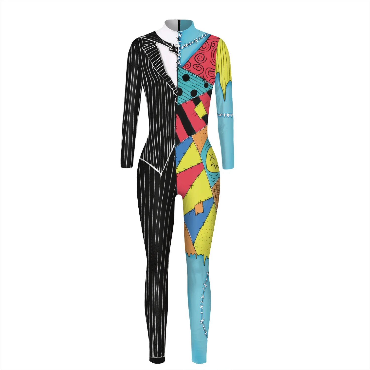 Женский костюм робот из спандекса S, B142-484