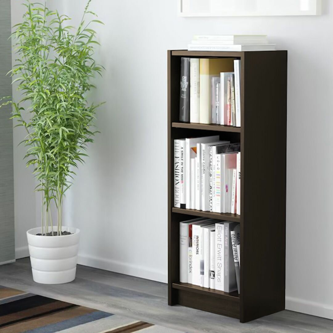 Стеллаж, 60х38х106см, Икеа Барни 08 С полками, Для игрушек, Деревянный, ЛДСП венге цаво, FRESH мебель