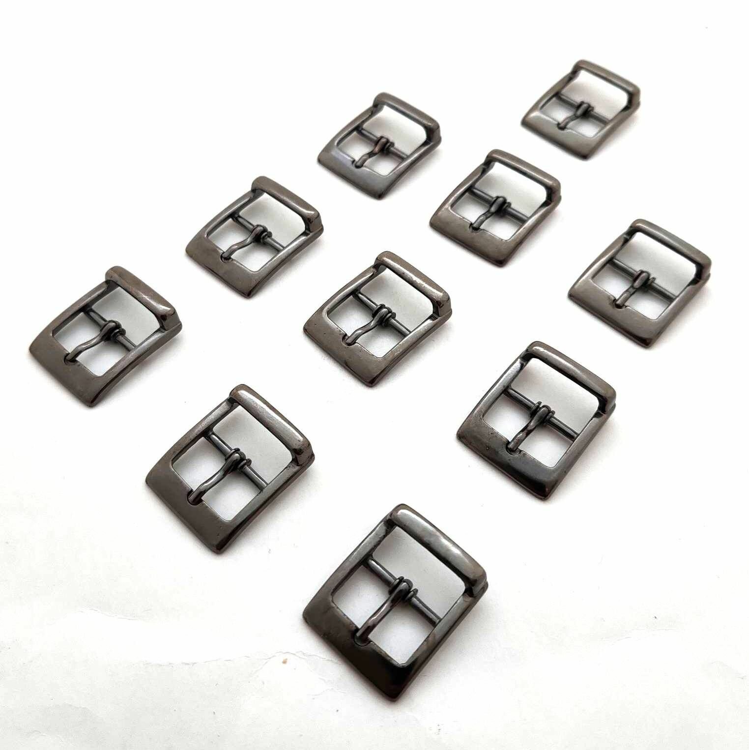 Пряжки для ремешка 22 мм, 10 шт, металл, чёрный никель