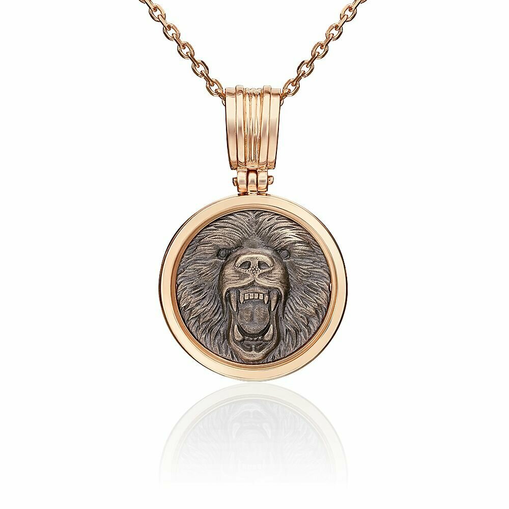 Подвеска, комбинированное золото, 585 проба