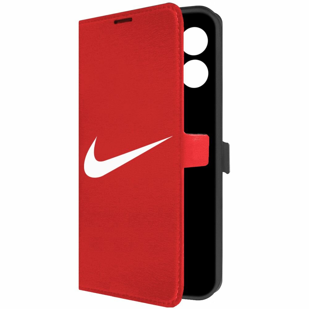 Чехол-книжка Krutoff Eco Book для Oppo A38 4G Nike (Найк) (красный)
