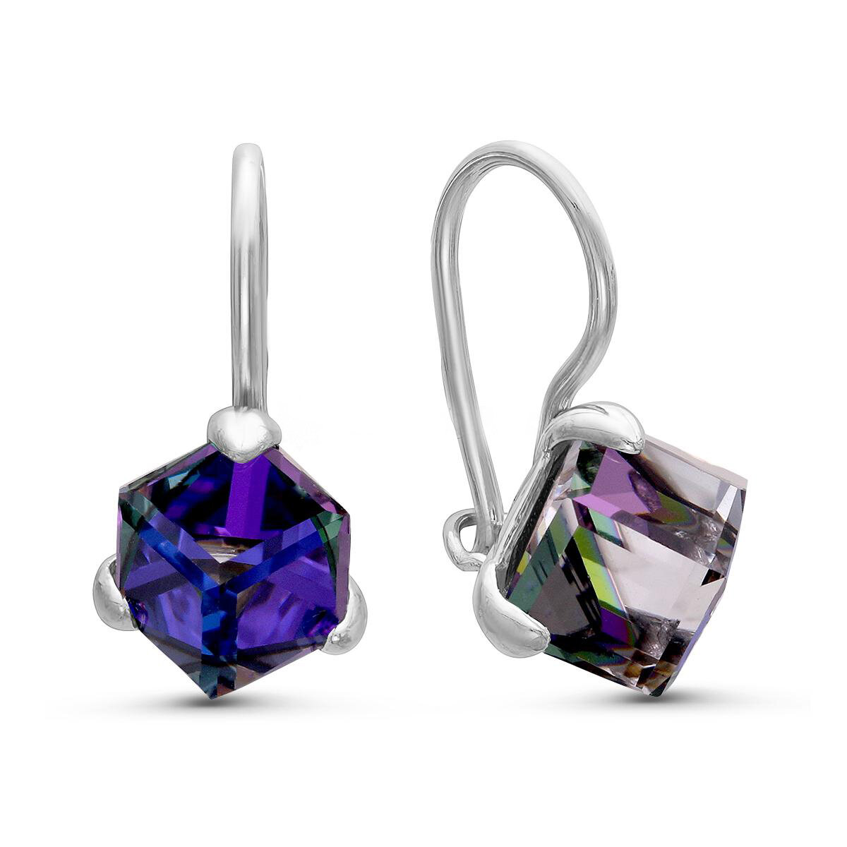 Серьги, серебро, 925 проба, кристалл