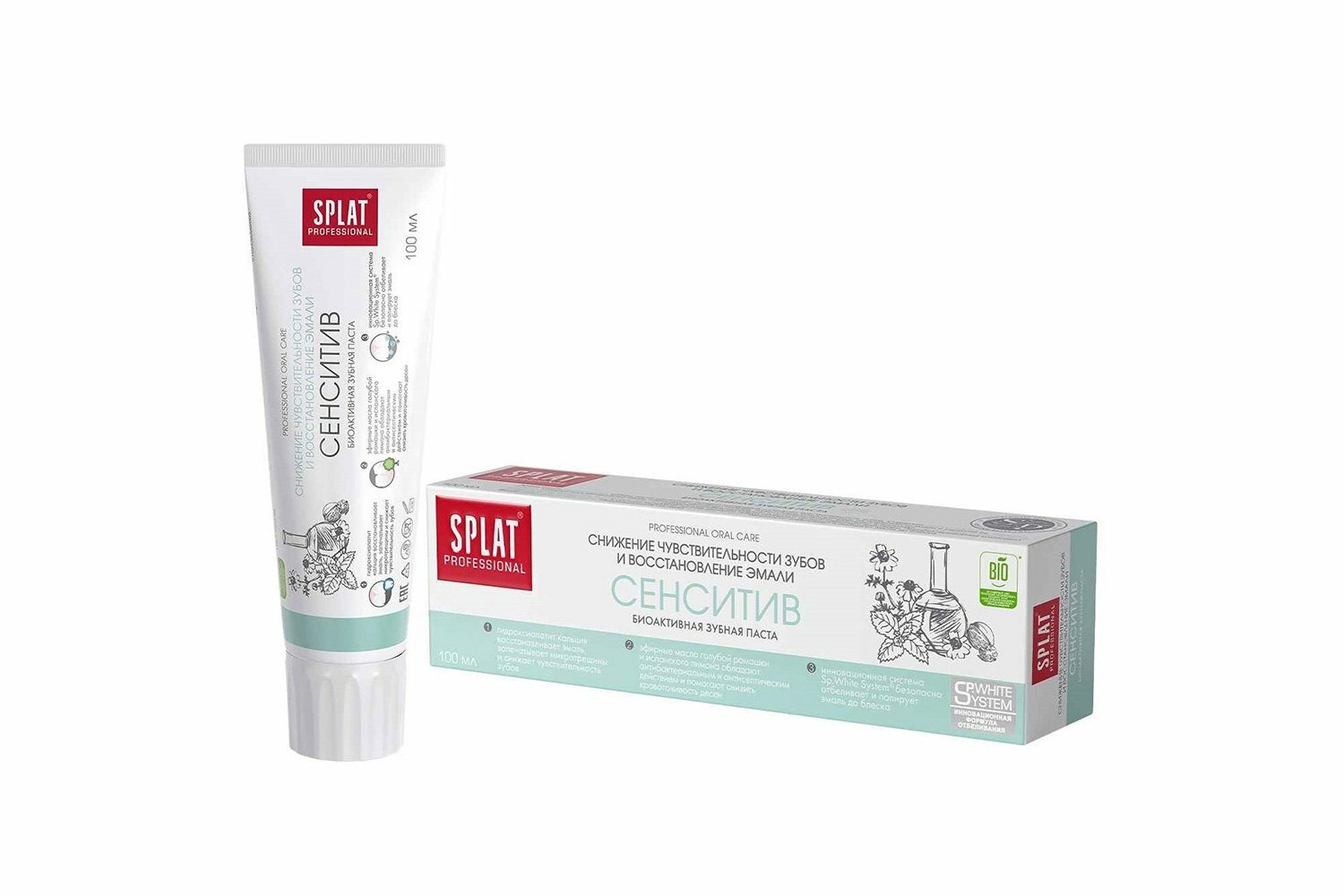 SPLAT Professional Sensitive зубная паста для чувствительных зубов защита эмали